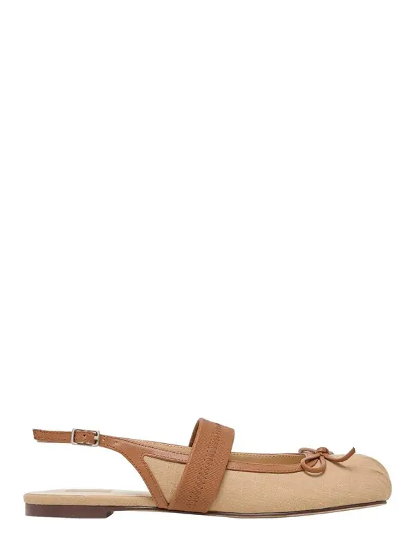 DOLCEVITA Grifan Slingback Flats - Tan Multi Fabric