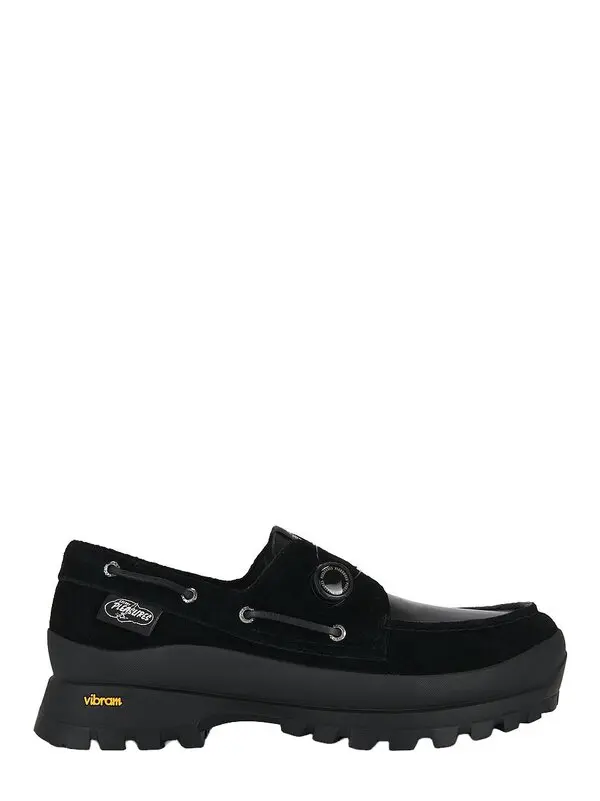 Sperry X Pleasures Lace-up Sneakers - Black Leather Suede