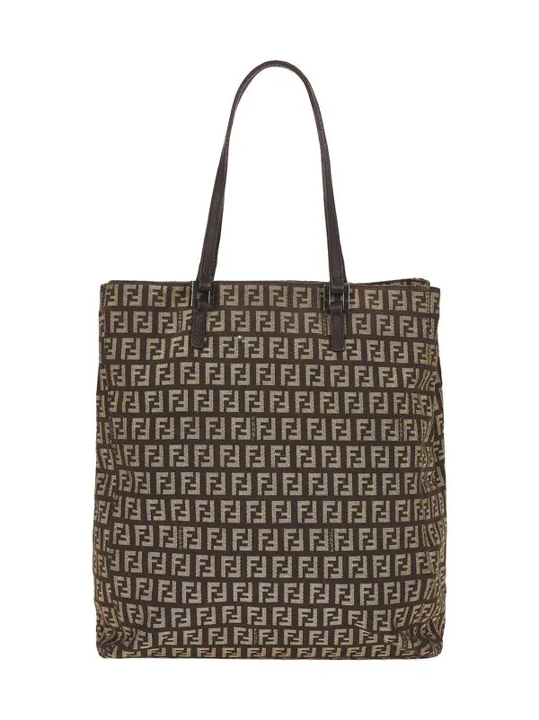 Fendi Zucchino Tote Bag - Brown