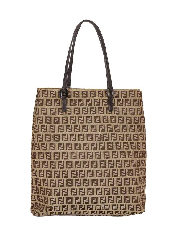 Fendi Zucchino Tote Bag - Brown