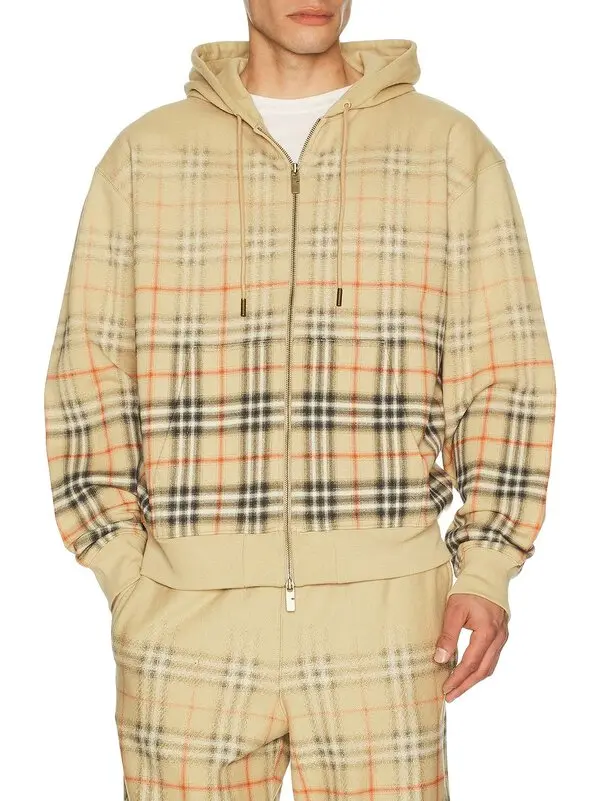Burberry Rory Check Hoodie - Sand Check