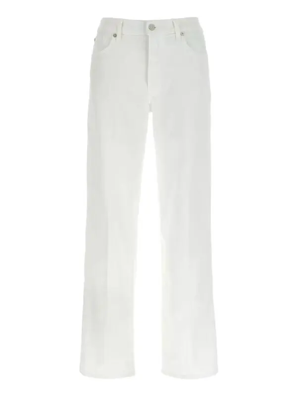 7 For All Mankind Stovepipe Denim Jeans - White