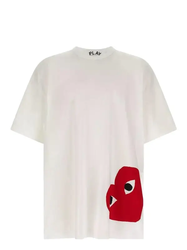 Play Comme Des Garcon Front Print T-shirt - White