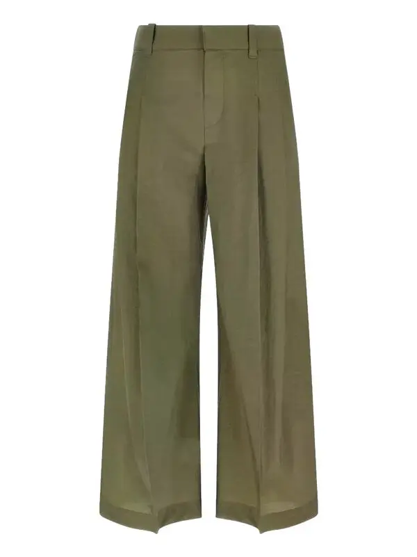 Brunello Cucinelli Double-pleat Wide-leg Trousers - Green