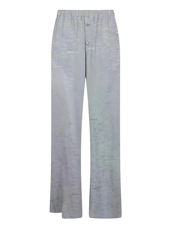 MAISON MARGIELA Patterned Straight Trousers - Grey