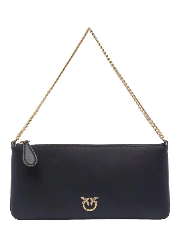 Pinko Logo-appliqué Shoulder Bag - Black