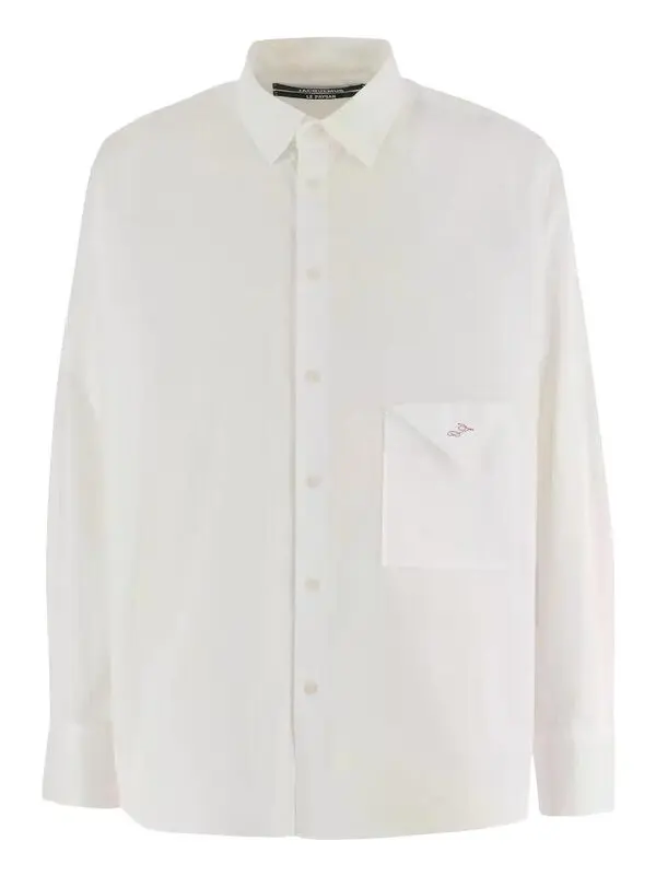 Jacquemus Flap-pocket Long-sleeved Shirt - White
