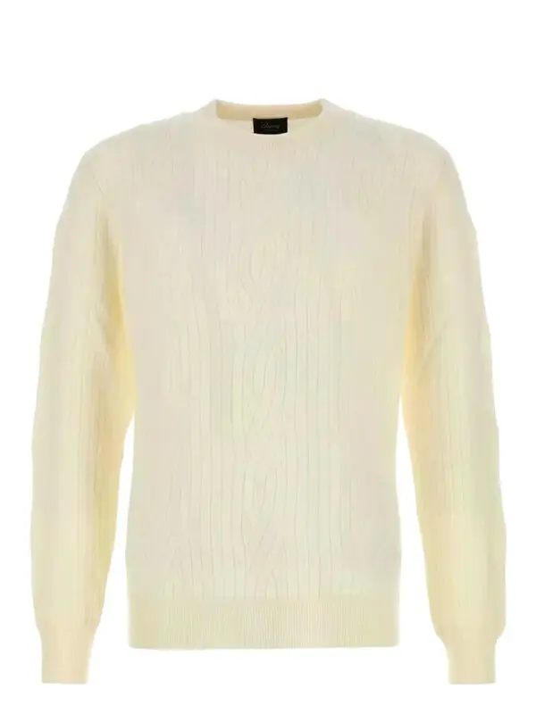 Brioni Cable-knit Jumper - White