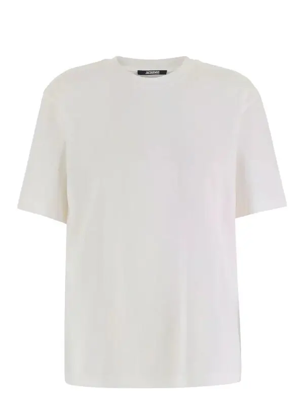 Jacquemus Logo-lettering Crew-neck T-shirt - Neutrals