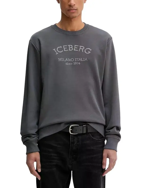Iceberg Logo-embroidered Sweatshirt - Grey