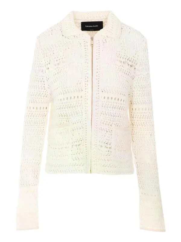 Fabiana Filippi Zip-up Cardigan - Neutrals