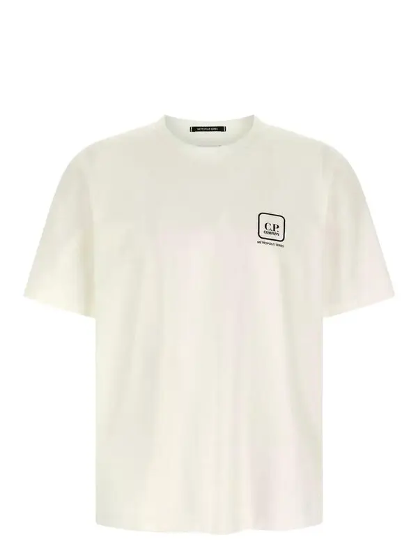 C.P. COMPANY Metropolis Series Logo-print Crew-neck T-shirt - Neutrals