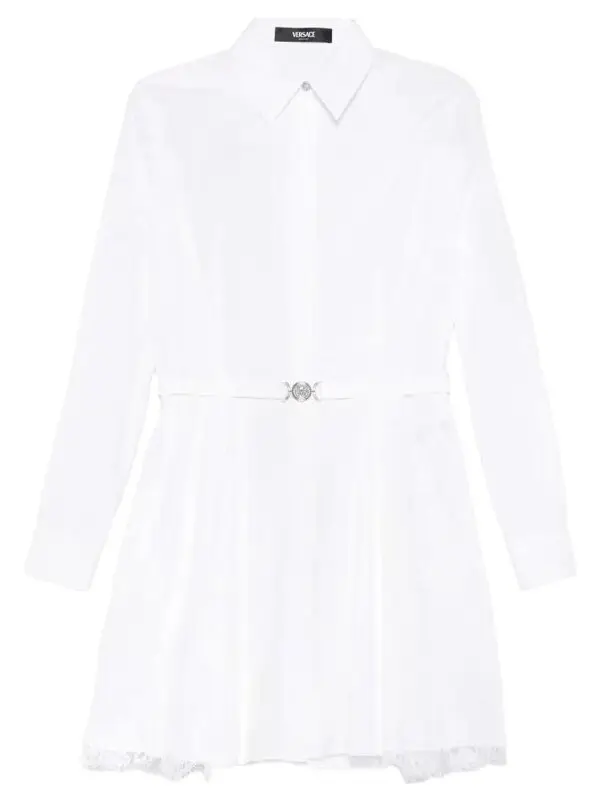 Versace Lace Insert Mini Dress - White