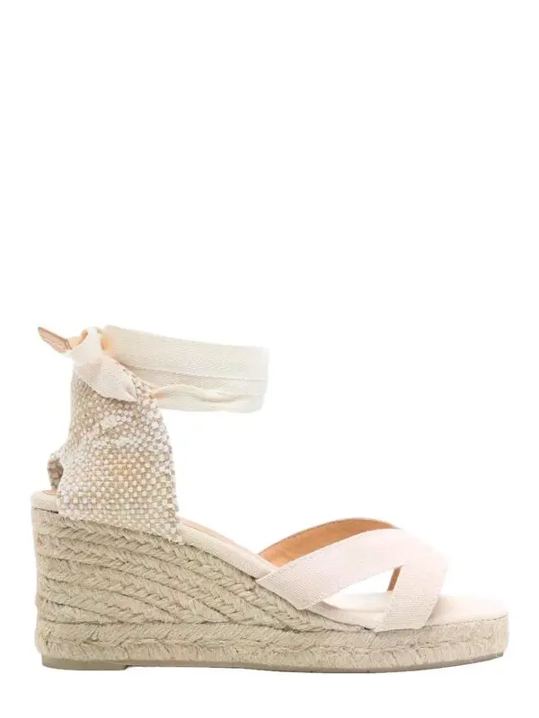 CastaÑer Bailey Lace-up Wedge Espadrilles - Neutrals