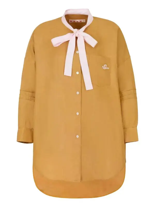 Marni Embroidered-logo Pocket Shirt - Yellow