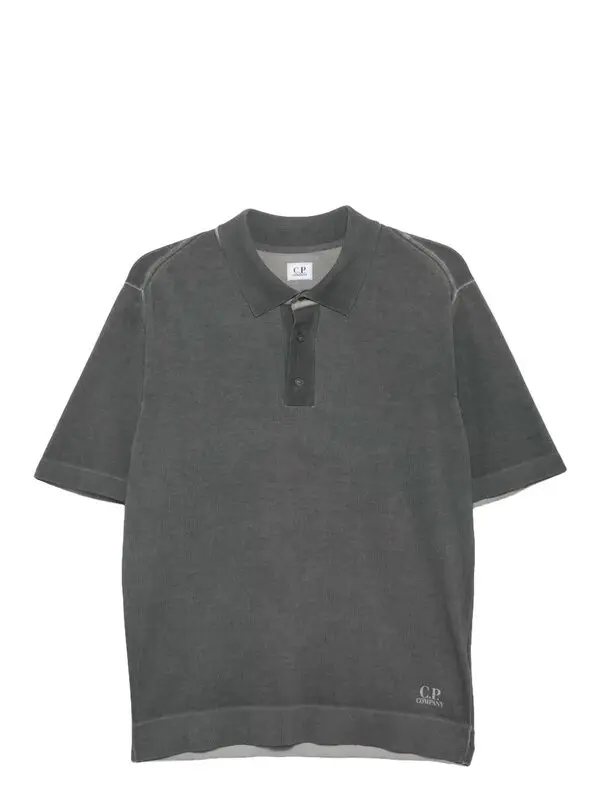 C.P. COMPANY Buttoned Polo Shirt - Grey
