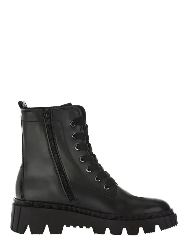 Gabor Lace-up Combat Boots - Black