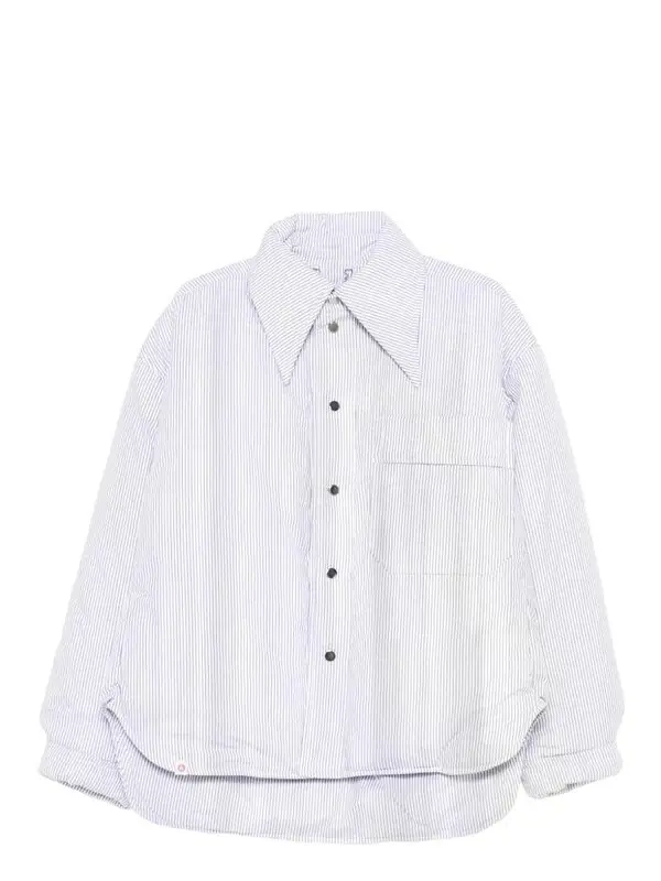 CHARLES JEFFREY Striped Puffer Jacket - White