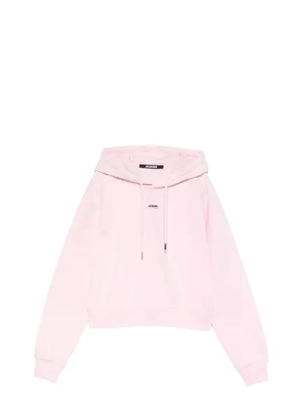 Jacquemus Logo-patch Hoodie - Pink
