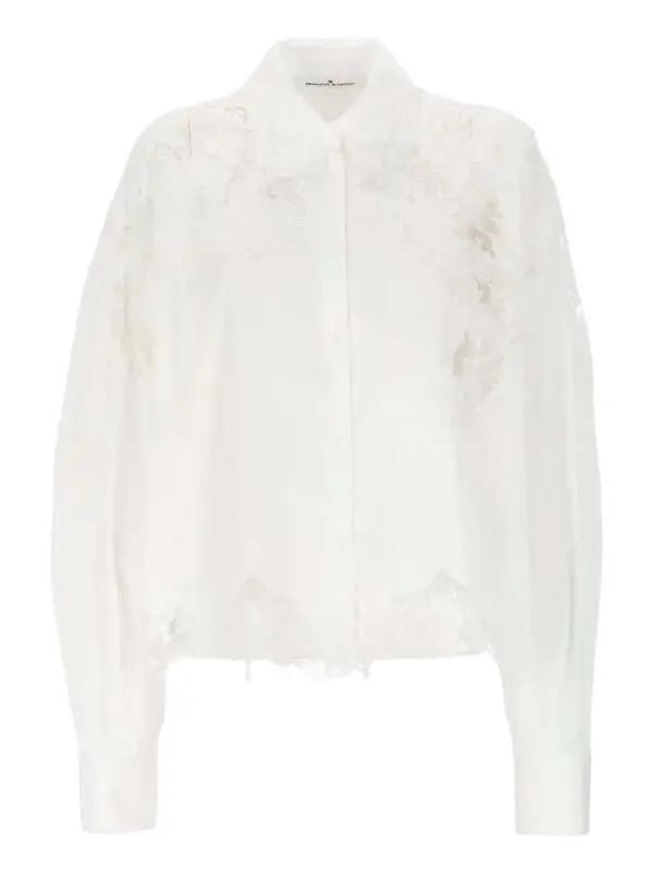 Ermanno Scervino Lace-trim Shirt - White
