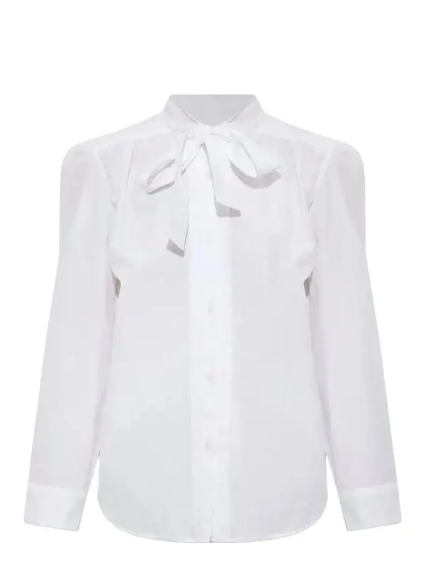 R13 Tie-detail Long-sleeve Shirt - White