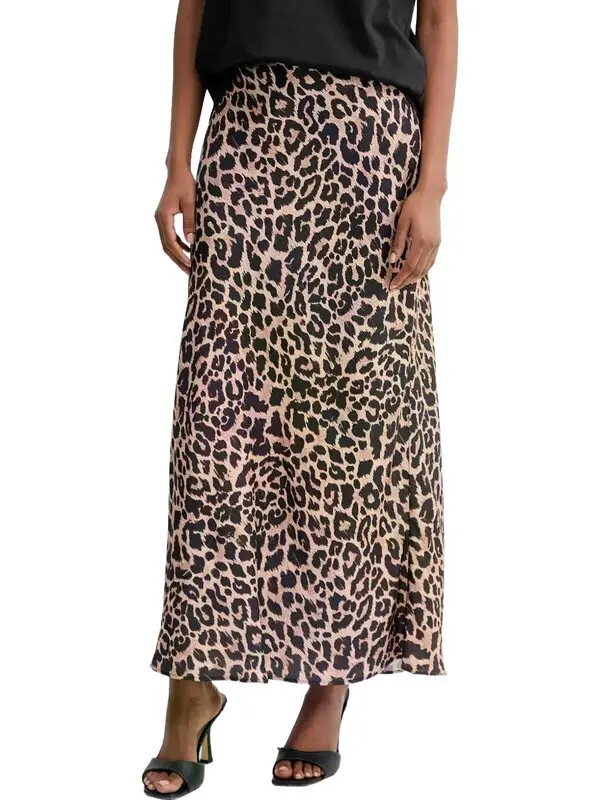 Guess Animal-print Maxi Skirt - Pink