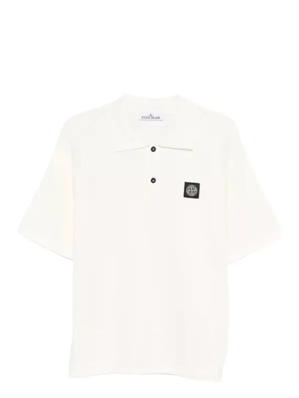 Stone Island Logo-patch Polo Shirt - Neutrals