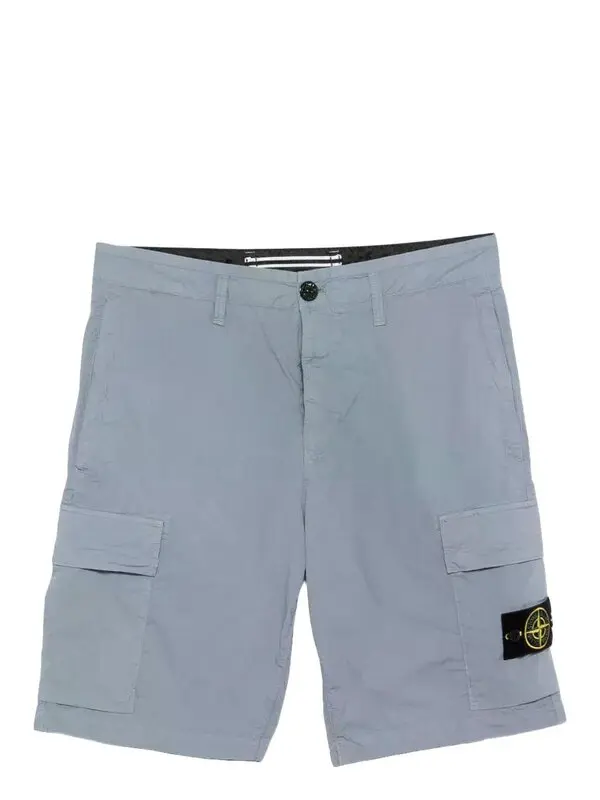 Stone Island Logo-patch Cargo Shorts - Blue