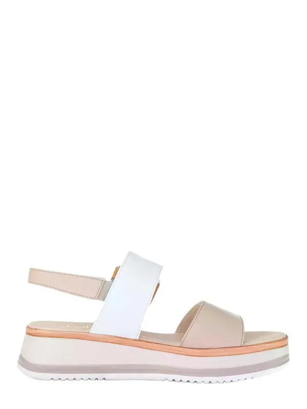 Gabor Slingback Platform Sandals - White