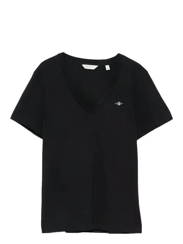 Gant V-neck T-shirt - Black