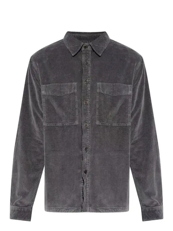 Paul Smith Patch-pocket Corduroy Shirt - Grey