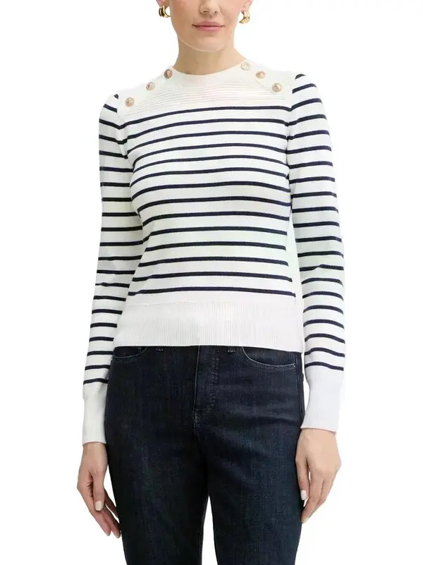 Guess Striped Knitwear - White