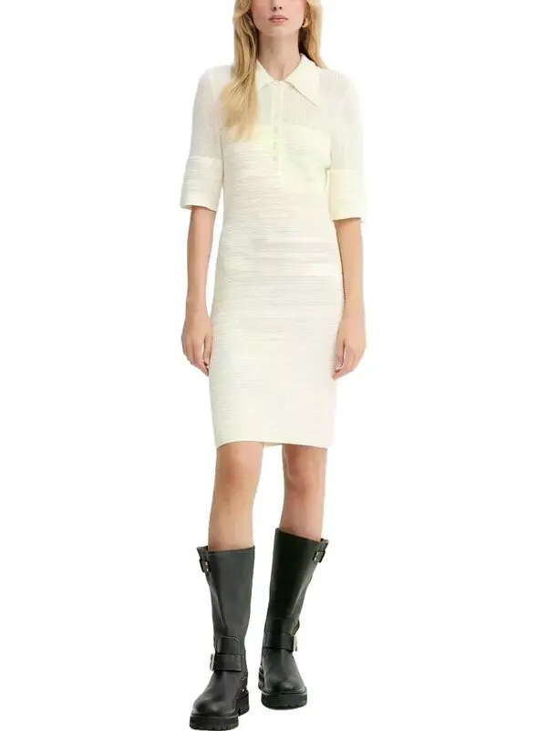 GESTUZ Polo-collar Mini Dress - Neutrals