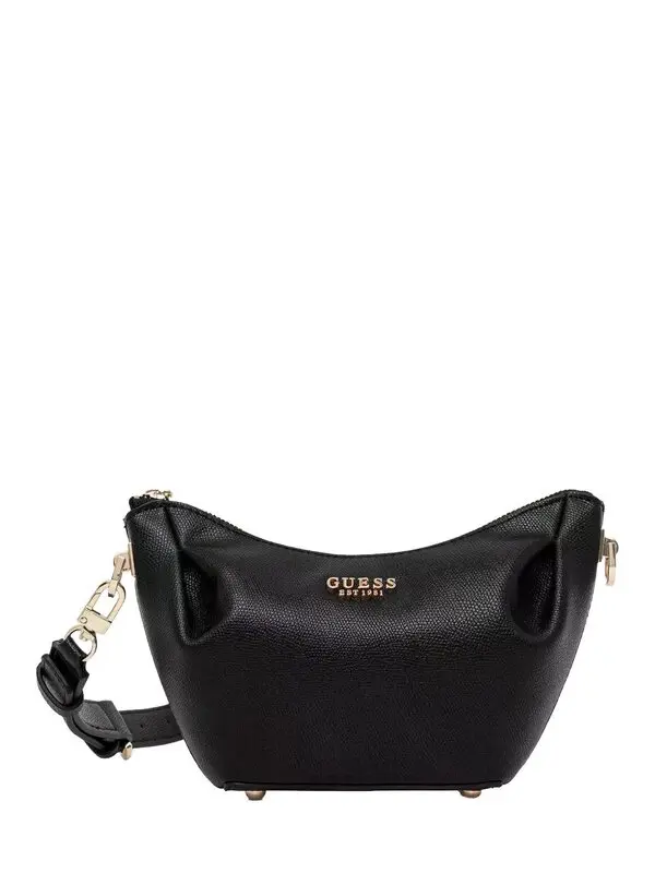 Guess Logo-detail Zip Satchel Bag - Black