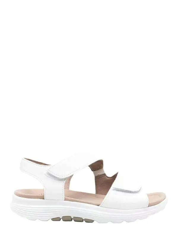 Gabor Double-strap Leather Sandals - White