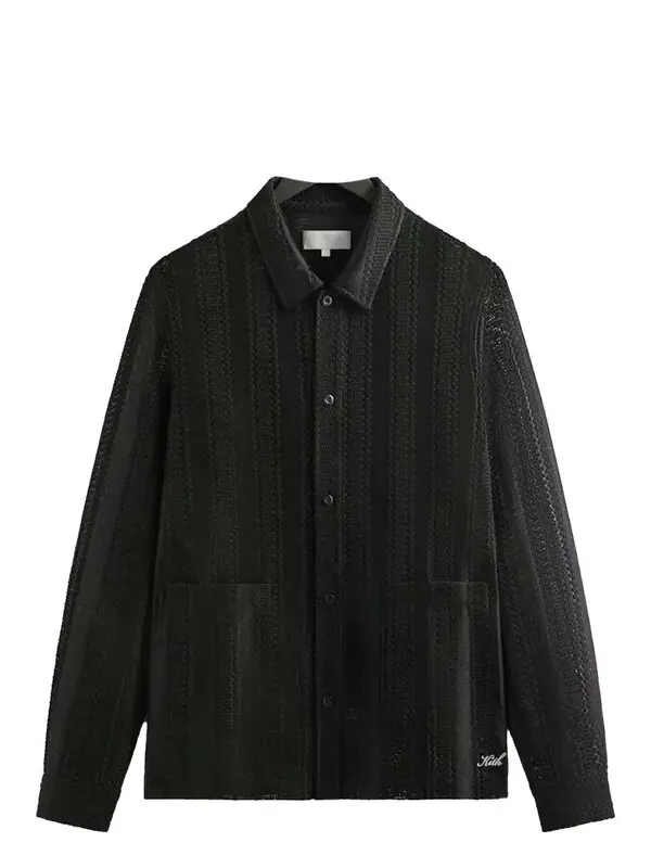 Kith Ladder Lace Collared Shirt Jacket - Black