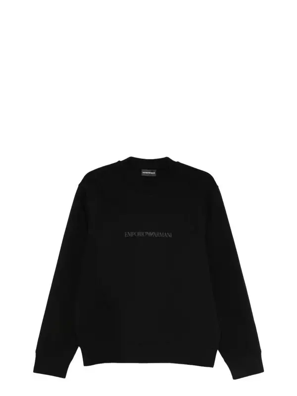 Emporio Armani Logo-detail Crew-neck Sweatshirt - Black