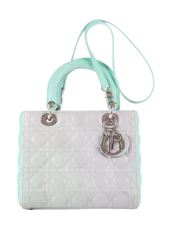 Dior Lady Quilted Tote Bag - Grey