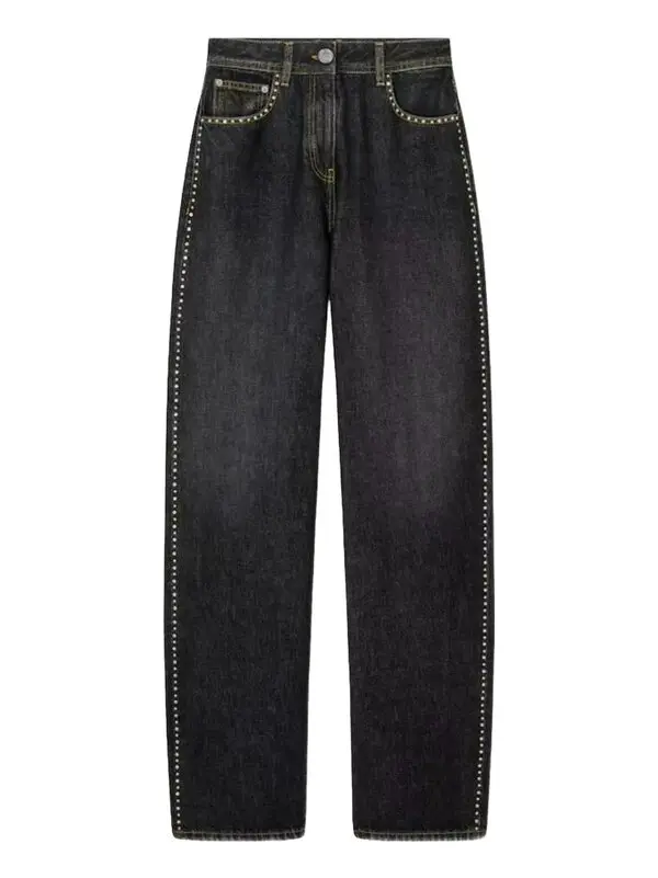 Versace Studded Denim Trousers - Black
