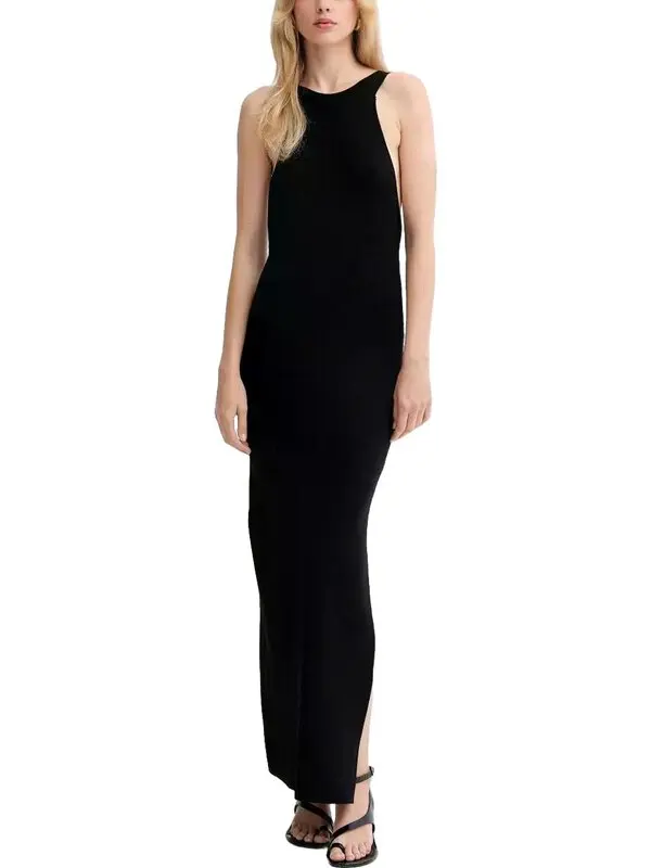 GESTUZ Sleeveless Maxi Dress - Black