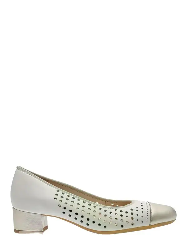 ARA Nizza Perforated Leather Pumps - Neutrals