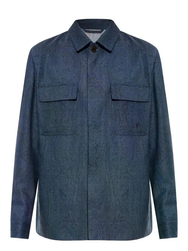 Etro Paisley-pattern Overshirt - Blue