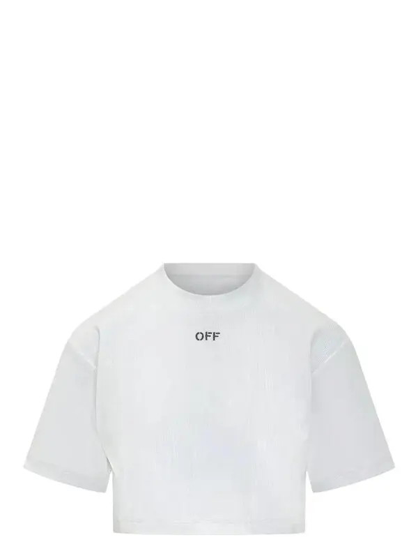 Off-White Off-stamp Ribbed T-shirt - White