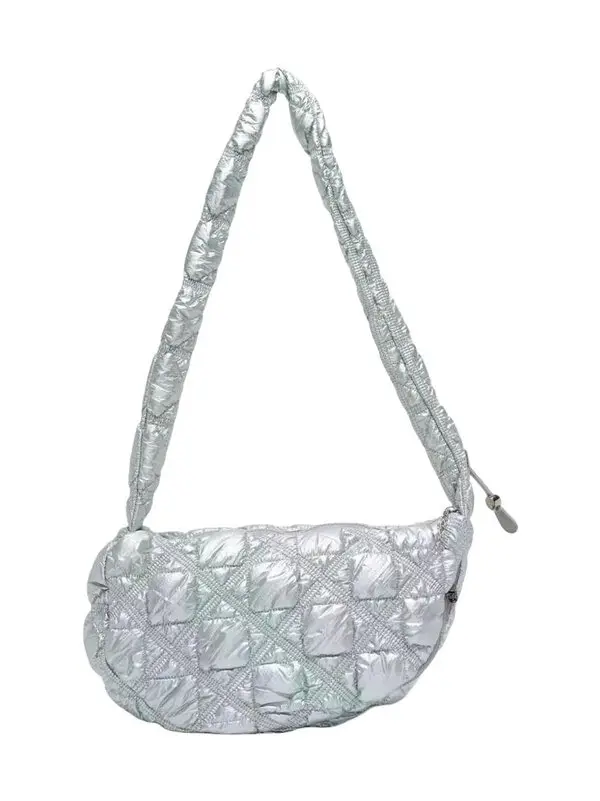 CARLYN Quilted Cross Body Bag - Silver