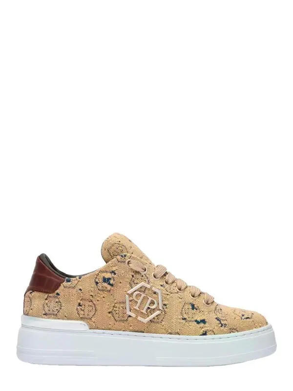 Philipp Plein Jacquard Monogram Low-top Sneakers - Brown