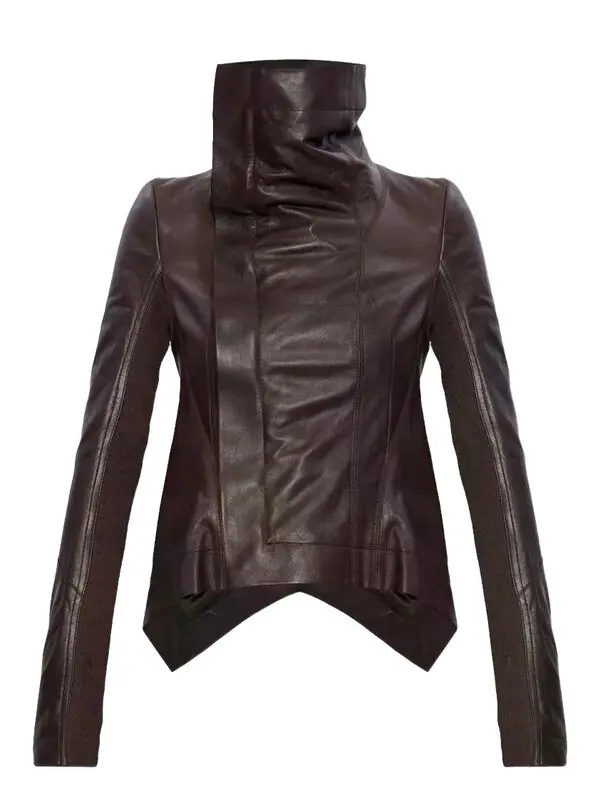 Rick Owens Naska Leather Jacket - Red