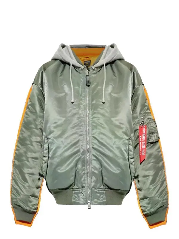 Vetements X Alpha Industries Hooded Bomber Jacket - Green