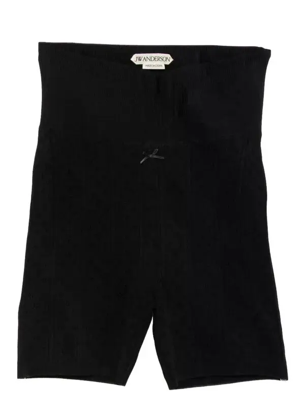 JW Anderson Cable-knit High-waisted Shorts - Black