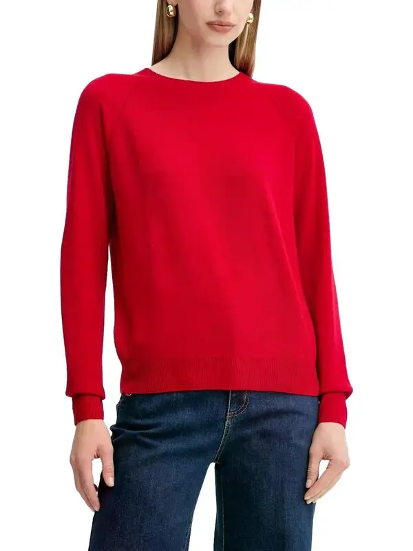 FRACOMINA Crew Neck Long-sleeve Sweater - Red