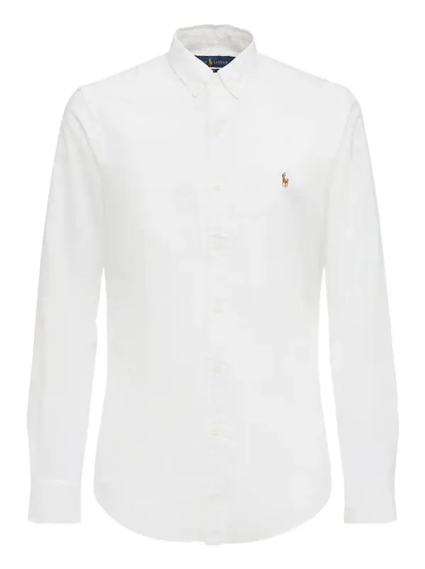 Polo Ralph Lauren Logo-embroidery Long-sleeve Shirt - White